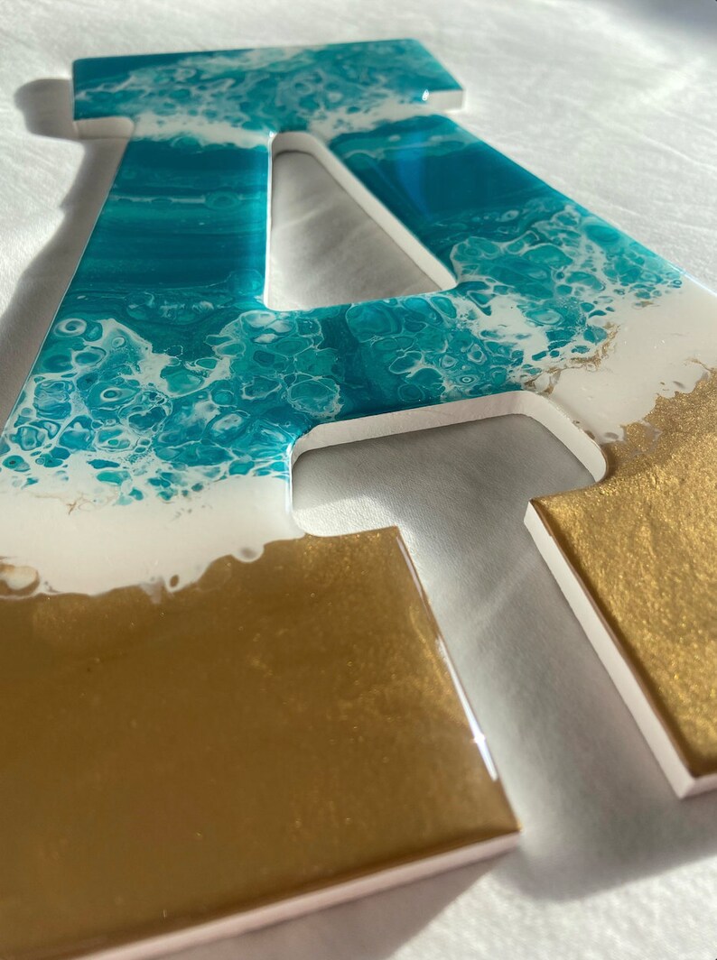 Custom Painted Ocean Letter - Etsy