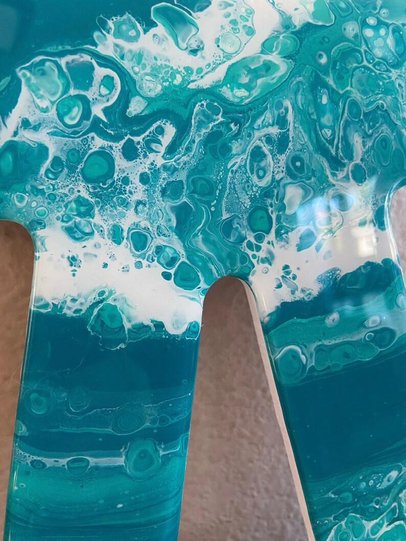 Custom Painted Ocean Letter - Etsy