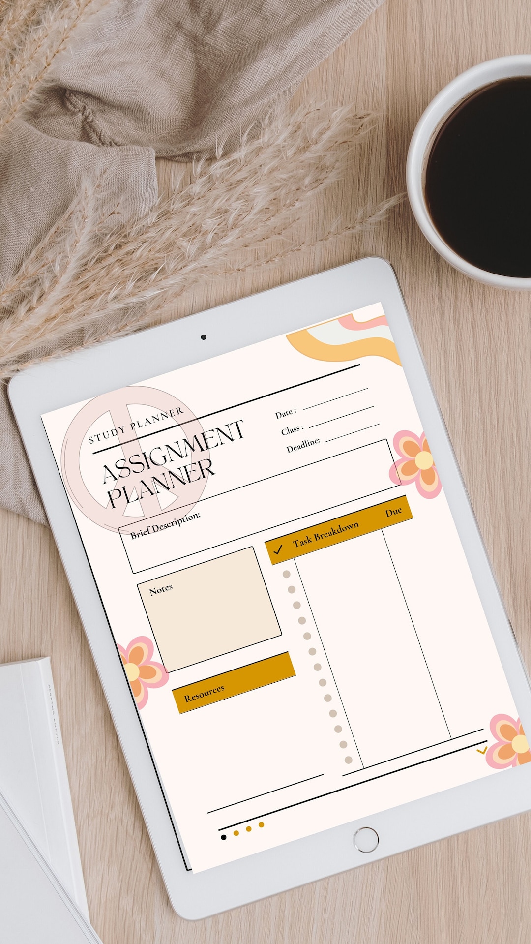 Retro Study Planner Printable, Instant Download, Assignment Planner ...