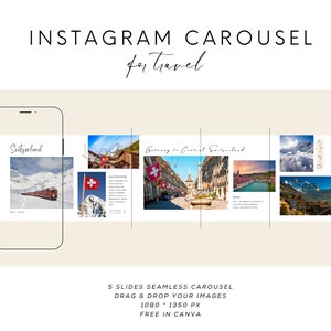 Traveller Instagram Carousel, Canva Instagram Template, Traveller ...