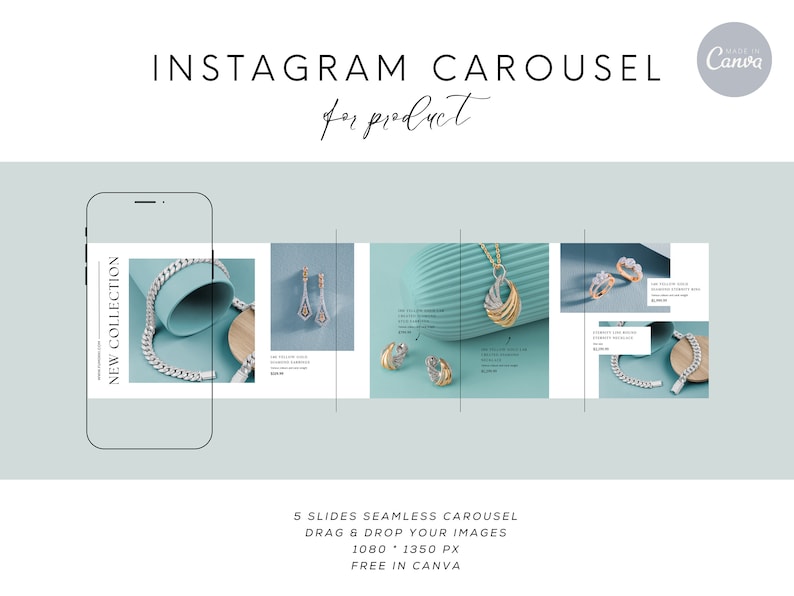 Product Instagram Carousel, Canva Instagram Template, Product Instagram ...
