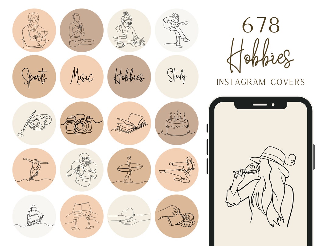 Hobby & Lifestyle Instagram Story Highlights Icons | Instagram Story ...