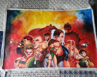 Street Fighter Blanket - Etsy