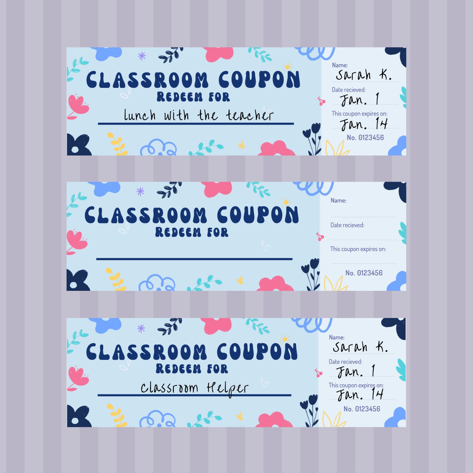 Customizable, Classroom Coupon, Reward System, Digital Template - Etsy