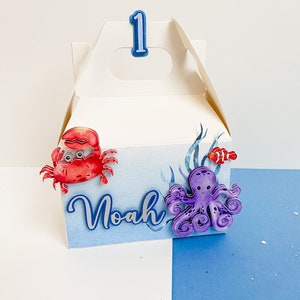 Custom Set of 3D Under the Sea Favor Box, Under the Sea Animals Party ...