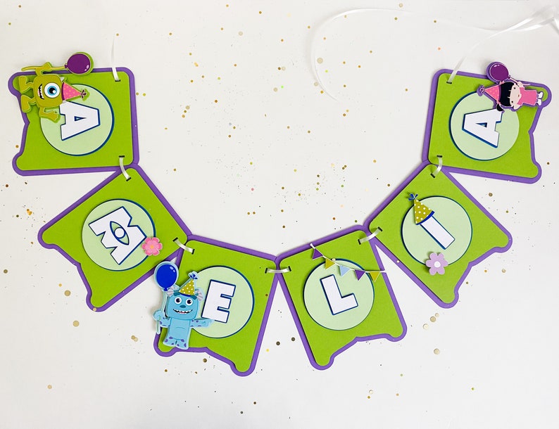Custom Name Banner Monsters Inc Banner Monsters Inc - Etsy