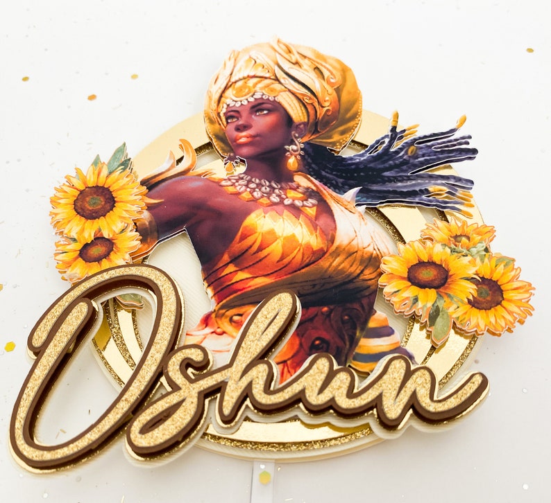 3D Oshun Cake Topper Fiesta Para Oshun Decoraciones Para - Etsy