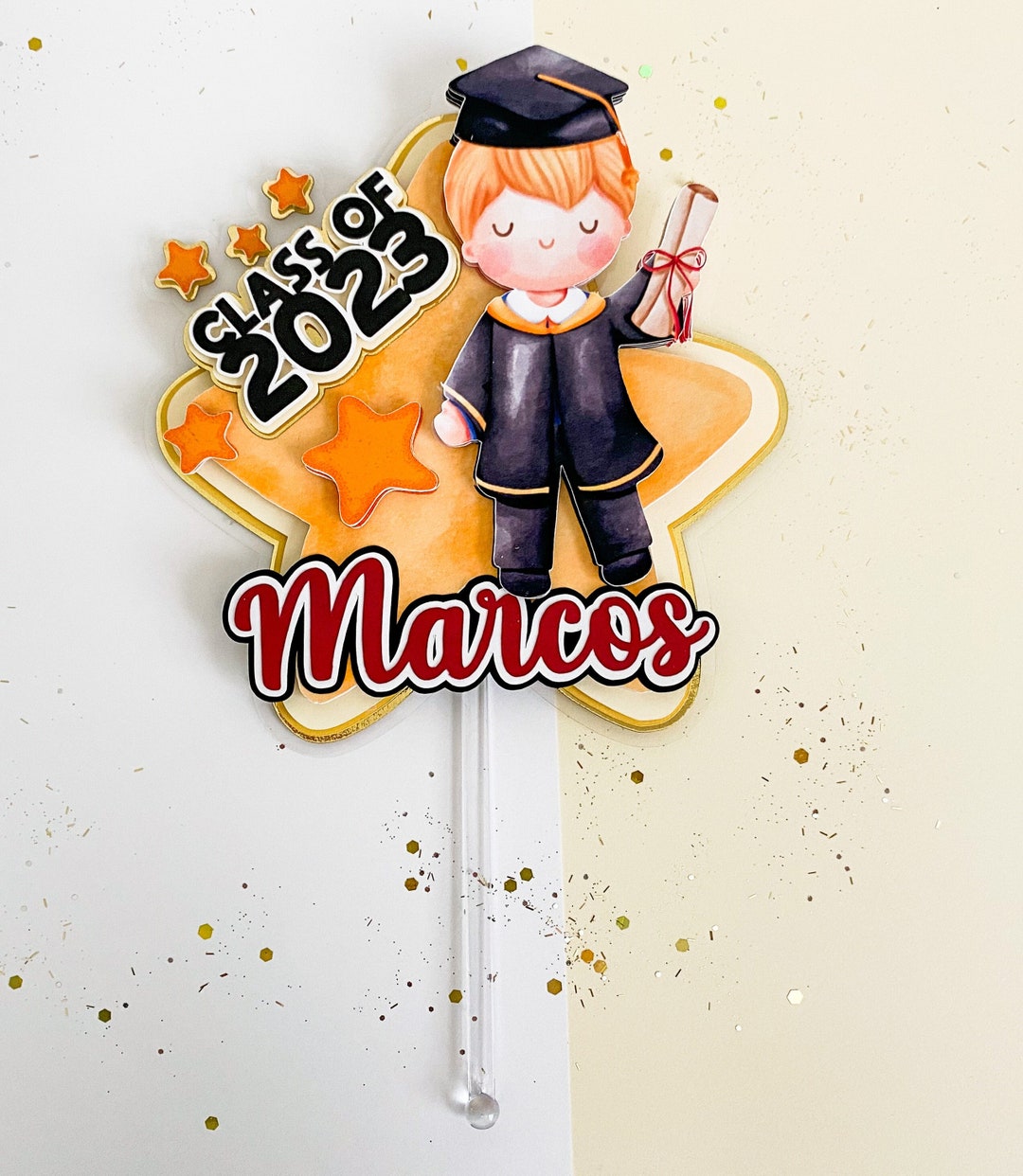 Personalized 3D Graduation Cake Topper, Custom Name Class of 2023, Kids ...