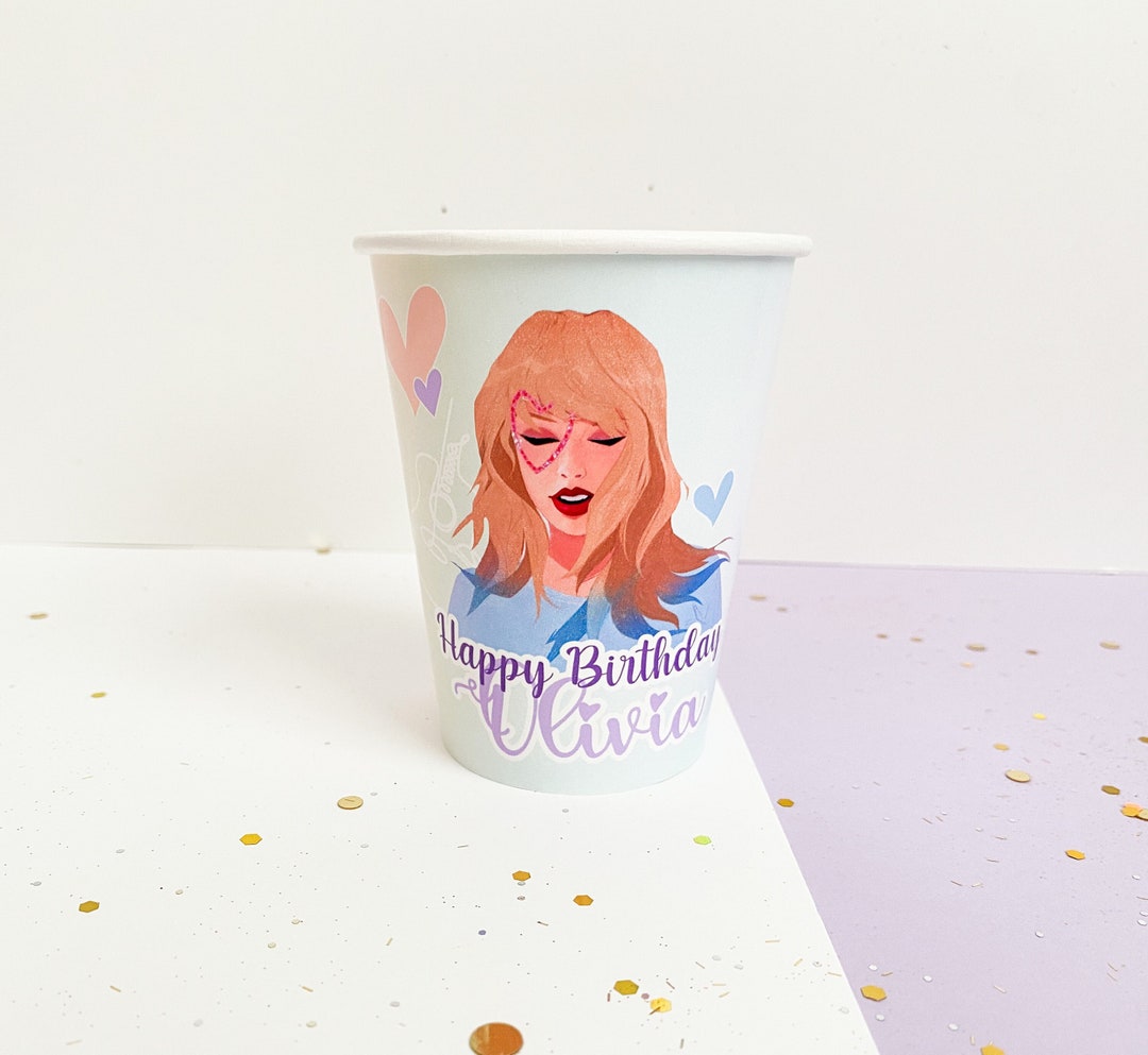 Custom Set of 20 Taylor Swift Party Cups 9oz, Taylor Swift Birthday ...