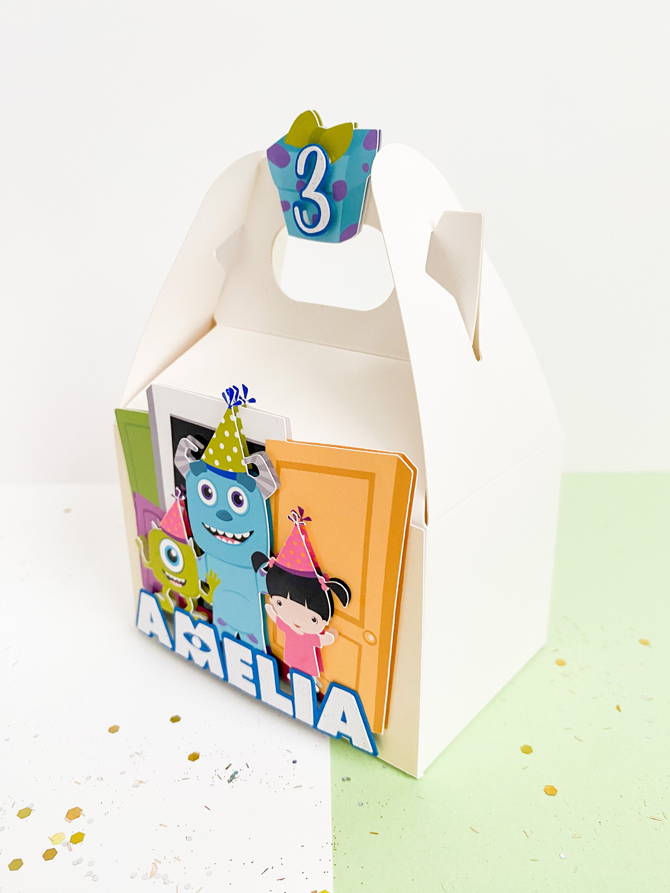 Custom Set of 3D Monsters Inc Favor Box Monsters Inc Party - Etsy