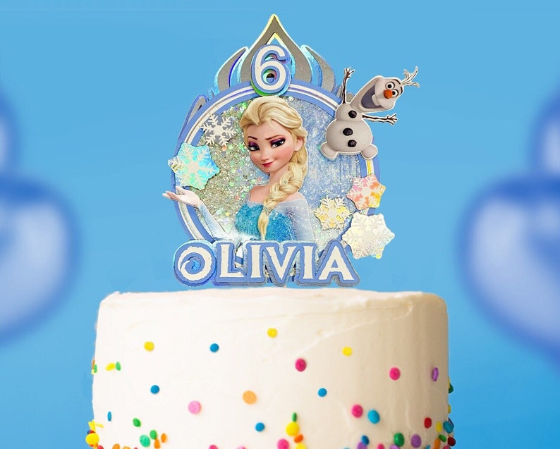 Custom 3D Frozen Cake Topper Frozen Party Elsa Inspired Cake - Etsy