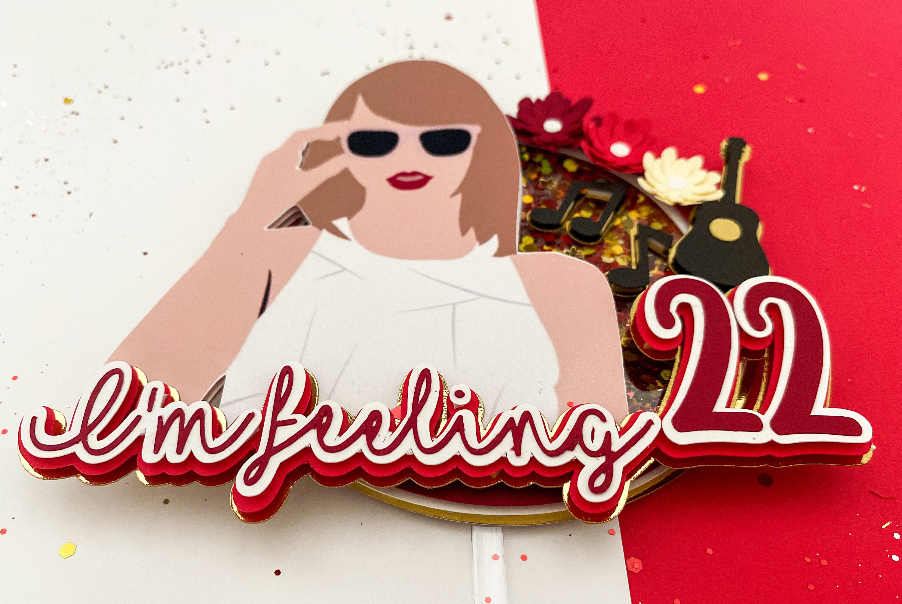 3D Feeling 22 Cake Topper Birthday Party Taylor Swift Party - Etsy