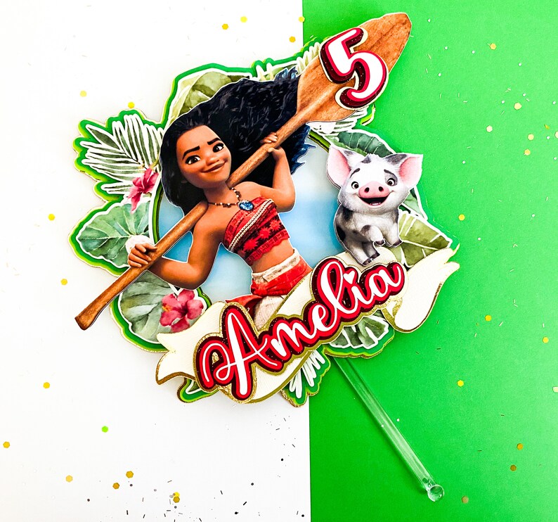 Custom 3D Moana Cake Topper Moana Birthday Party Moana Sign - Etsy