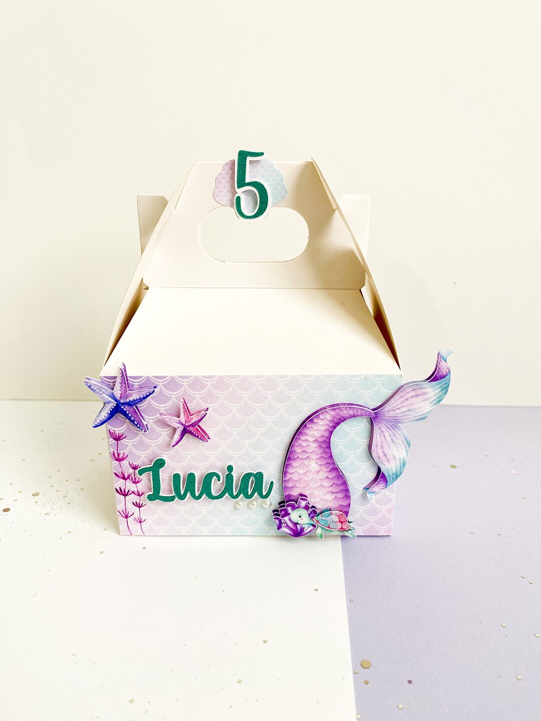 Custom Set of 3D Mermaid Favor Box, Mermaid Party, Mermaid Birthday ...