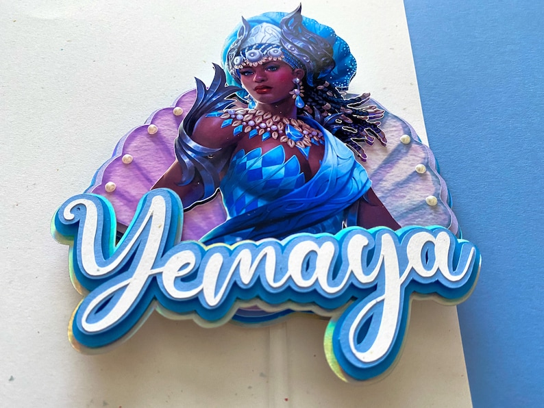 3D Yemaya Cake Topper Fiesta Para Yemaya Decoraciones Para - Etsy