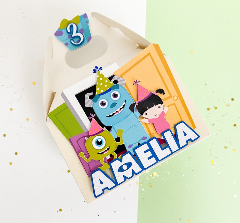 Custom Set of 3D Monsters Inc Favor Box Monsters Inc Party - Etsy