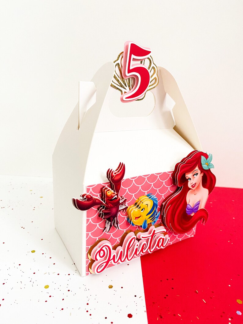 Custom Set of 3D the Little Mermaid Favor Box the Little - Etsy