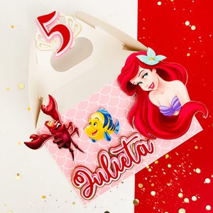 Custom Set of 3D the Little Mermaid Favor Box the Little - Etsy