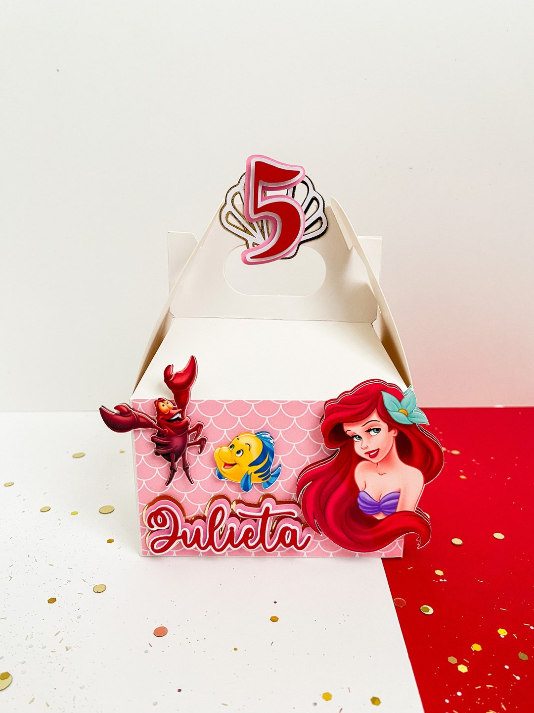Custom Set of 3D the Little Mermaid Favor Box the Little - Etsy
