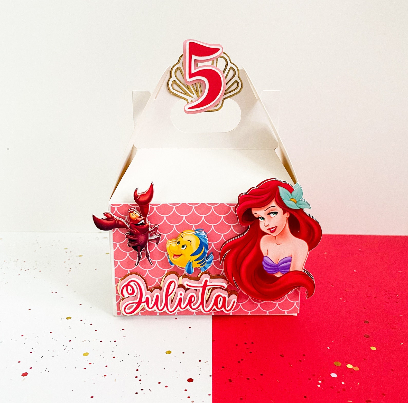 Custom Set of 3D the Little Mermaid Favor Box the Little - Etsy