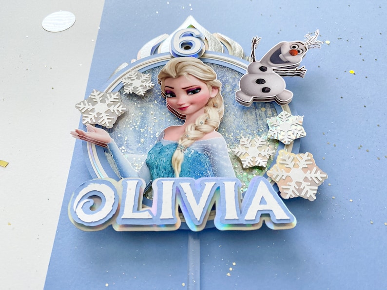 Custom 3D Frozen Cake Topper Frozen Party Elsa Inspired Cake - Etsy
