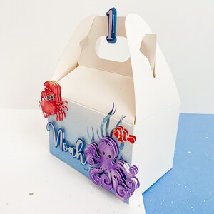 Custom Set of 3D Under the Sea Favor Box, Under the Sea Animals Party ...