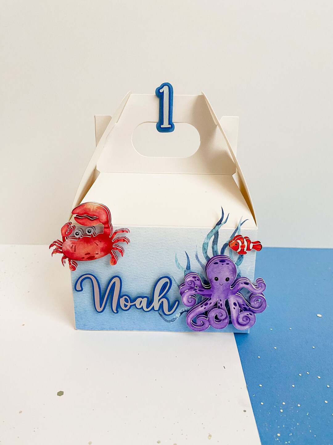 Custom Set of 3D Under the Sea Favor Box, Under the Sea Animals Party ...