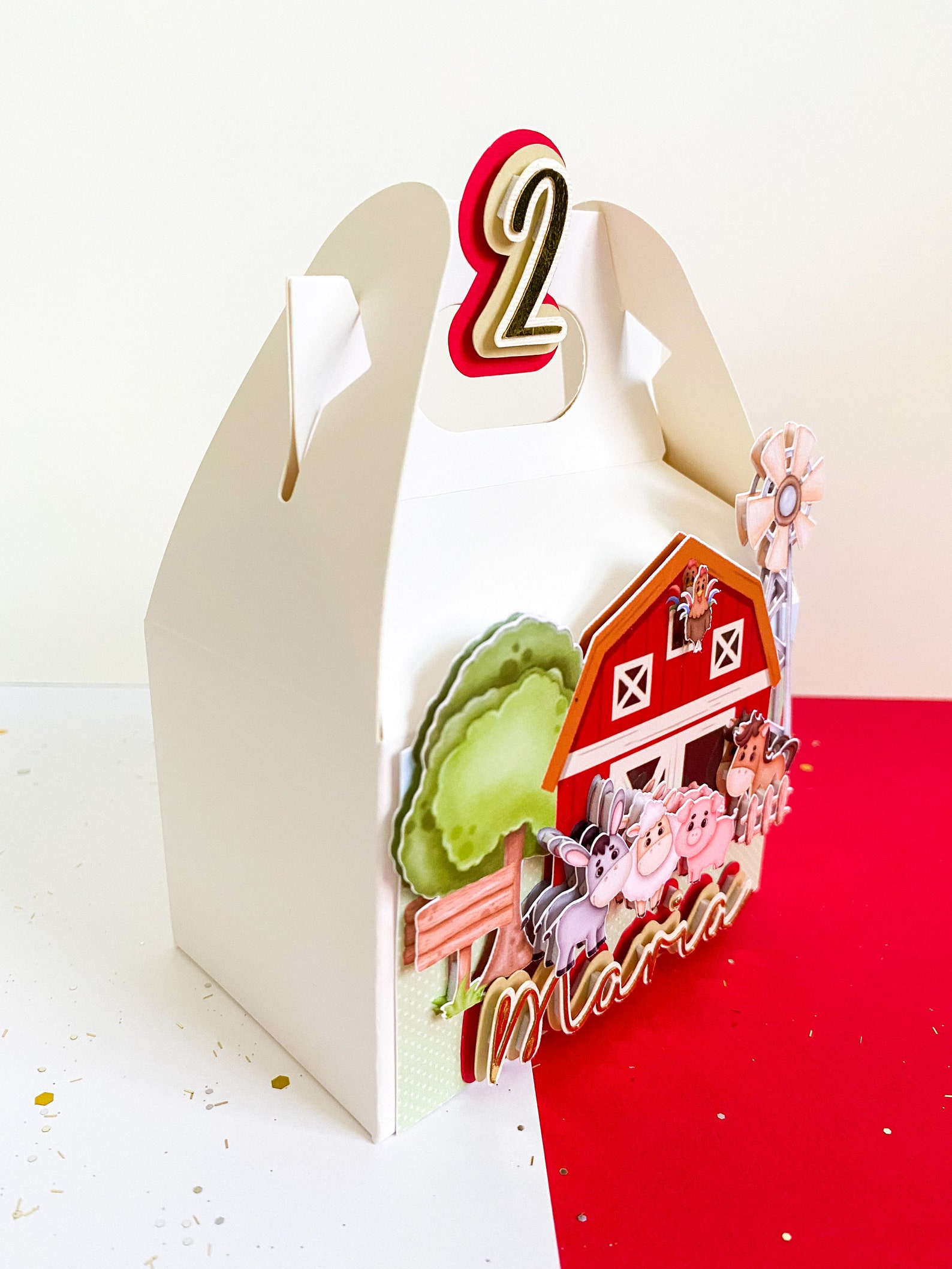 Custom Set of 3D Farm Favor Box, Farm Party, Farm Birthday Party ...