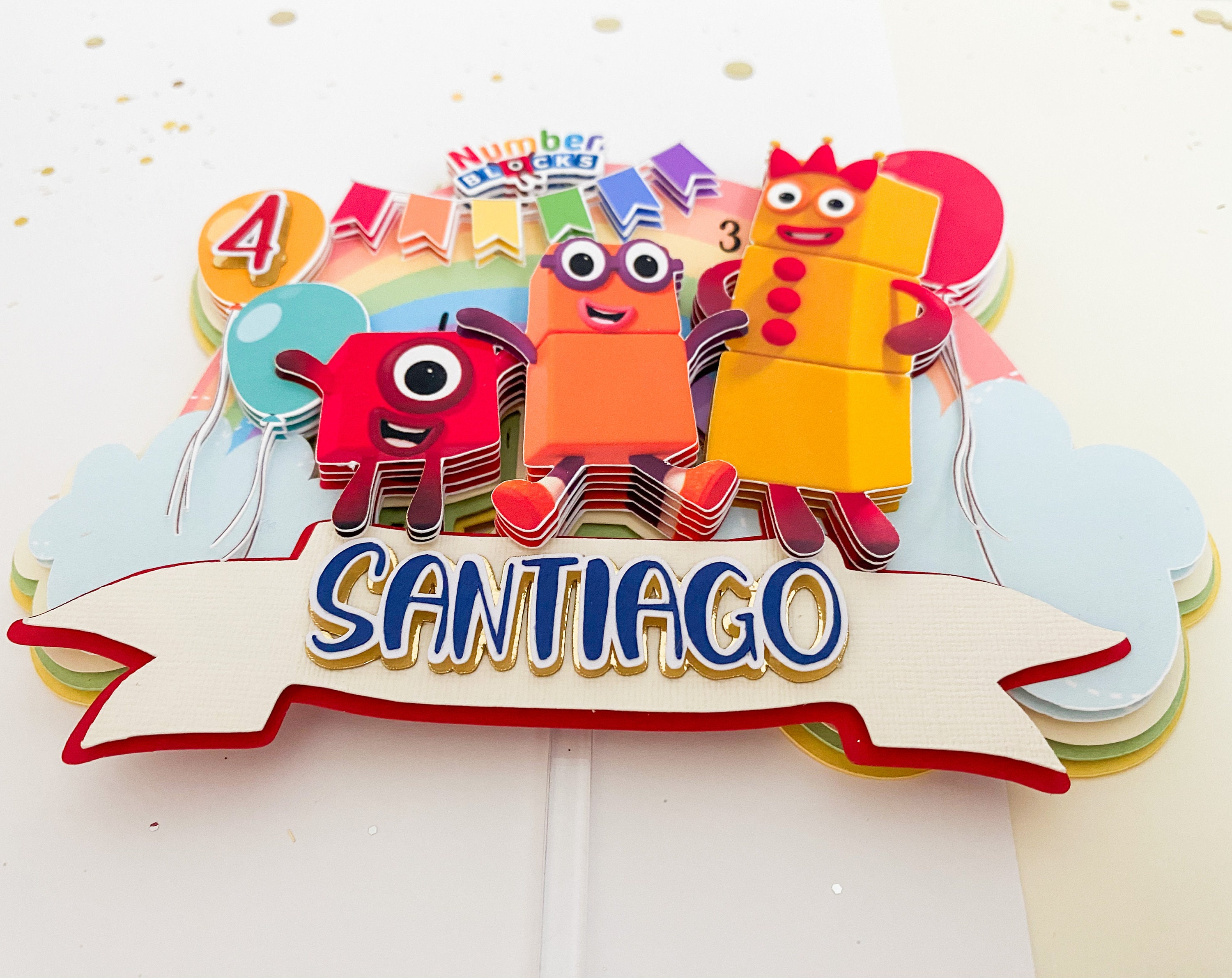 3D Numberblocks Cake Topper Numberblocks Birthday Party - Etsy