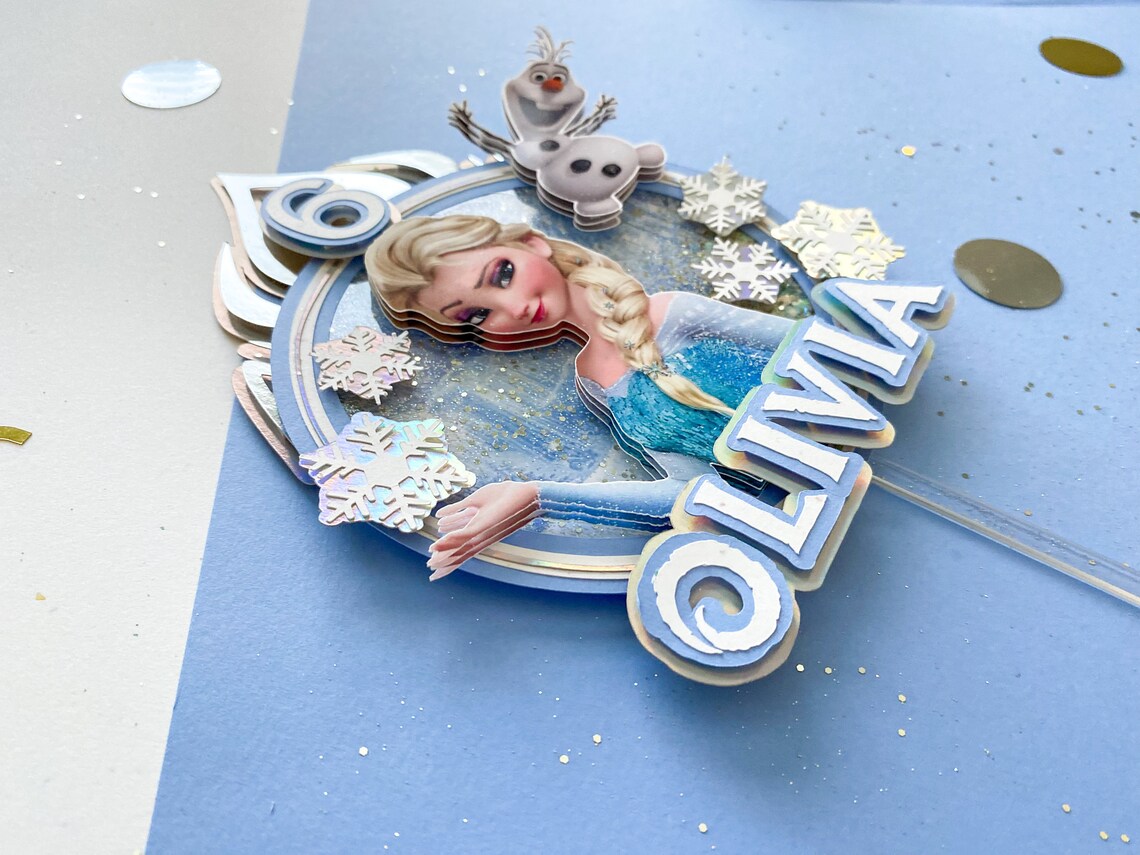 Custom 3D Frozen Cake Topper Frozen Party Elsa Inspired Cake - Etsy