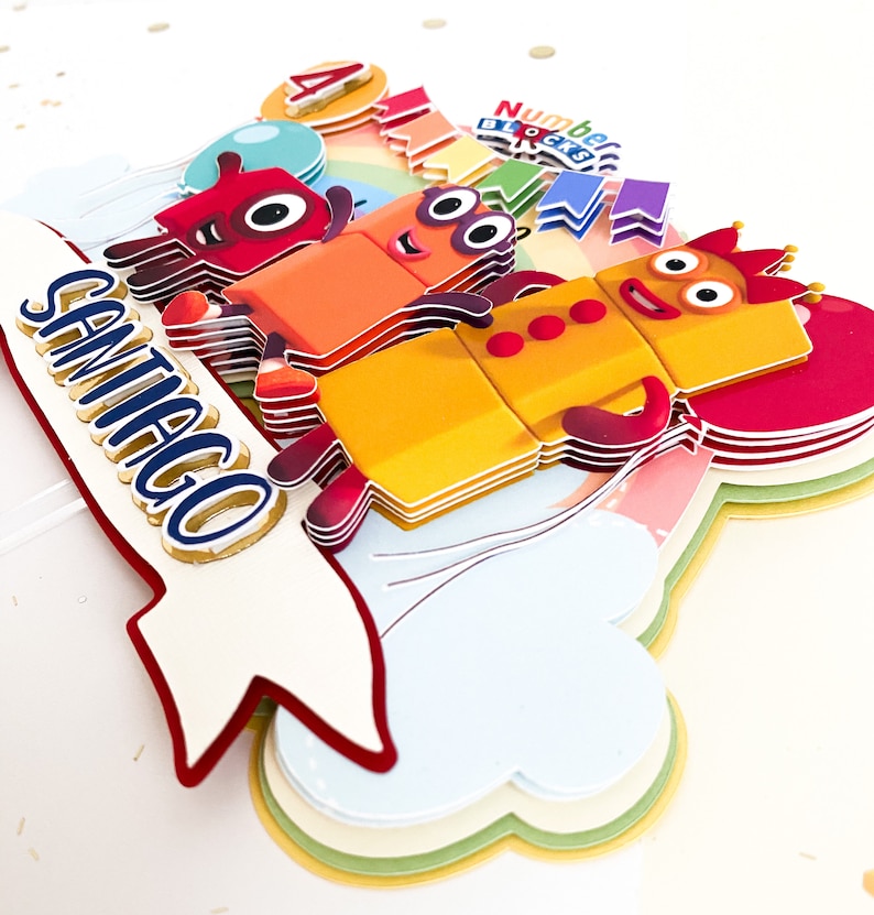 3D Numberblocks Cake Topper Numberblocks Birthday Party - Etsy