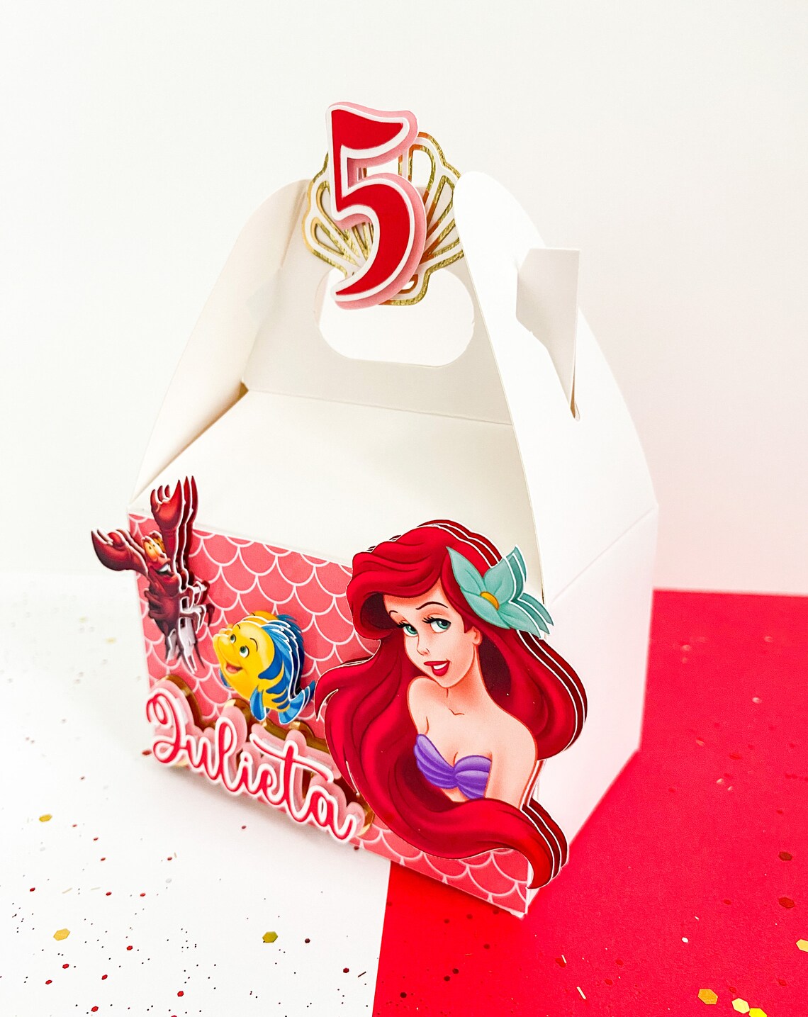 Custom Set of 3D the Little Mermaid Favor Box the Little - Etsy
