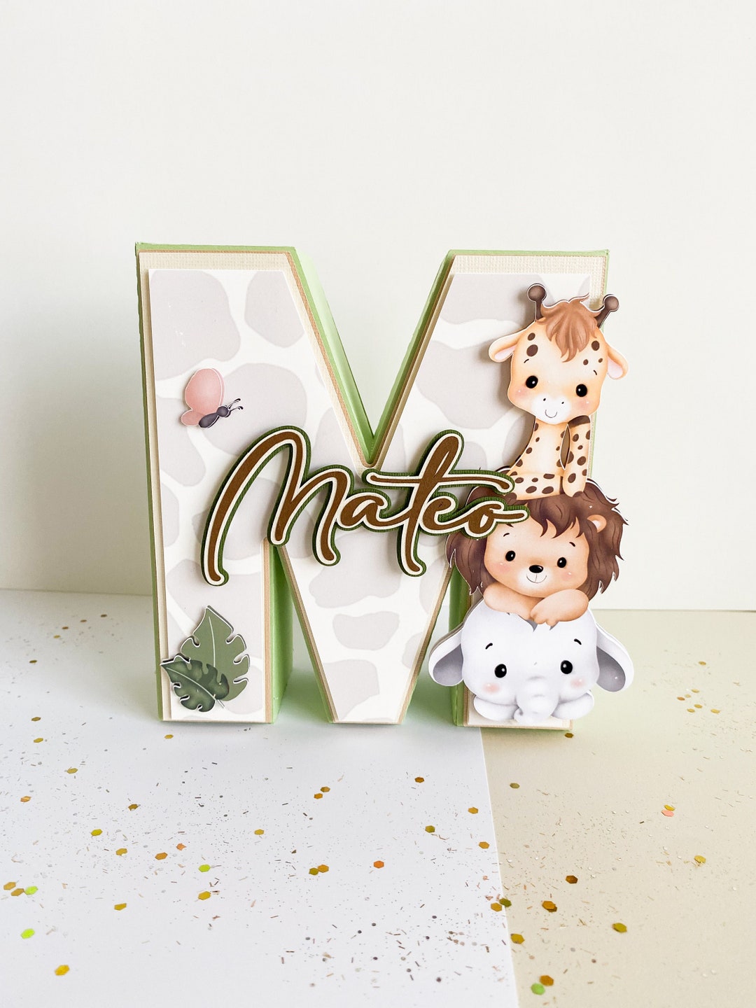 Safari 3D Letters, Animals Safari Birthday Party, Safari Party Decor ...