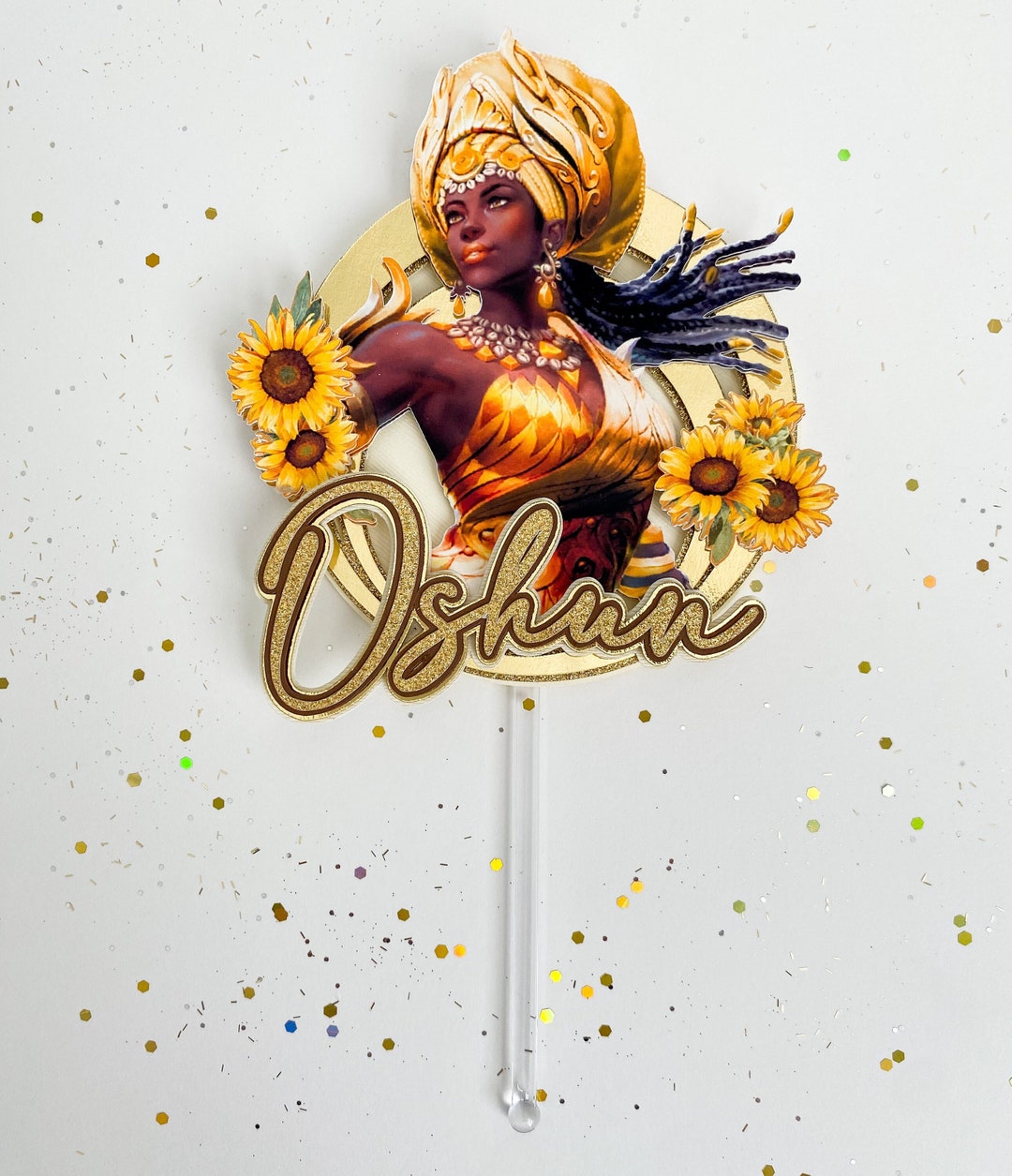 3D Oshun cake topper, Fiesta para Oshun, Decoraciones para Oshun ...