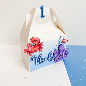 Custom Set of 3D Under the Sea Favor Box, Under the Sea Animals Party ...