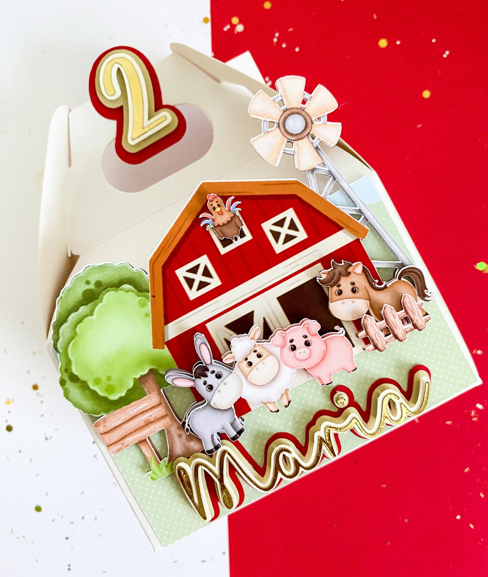 Custom Set of 3D Farm Favor Box, Farm Party, Farm Birthday Party ...