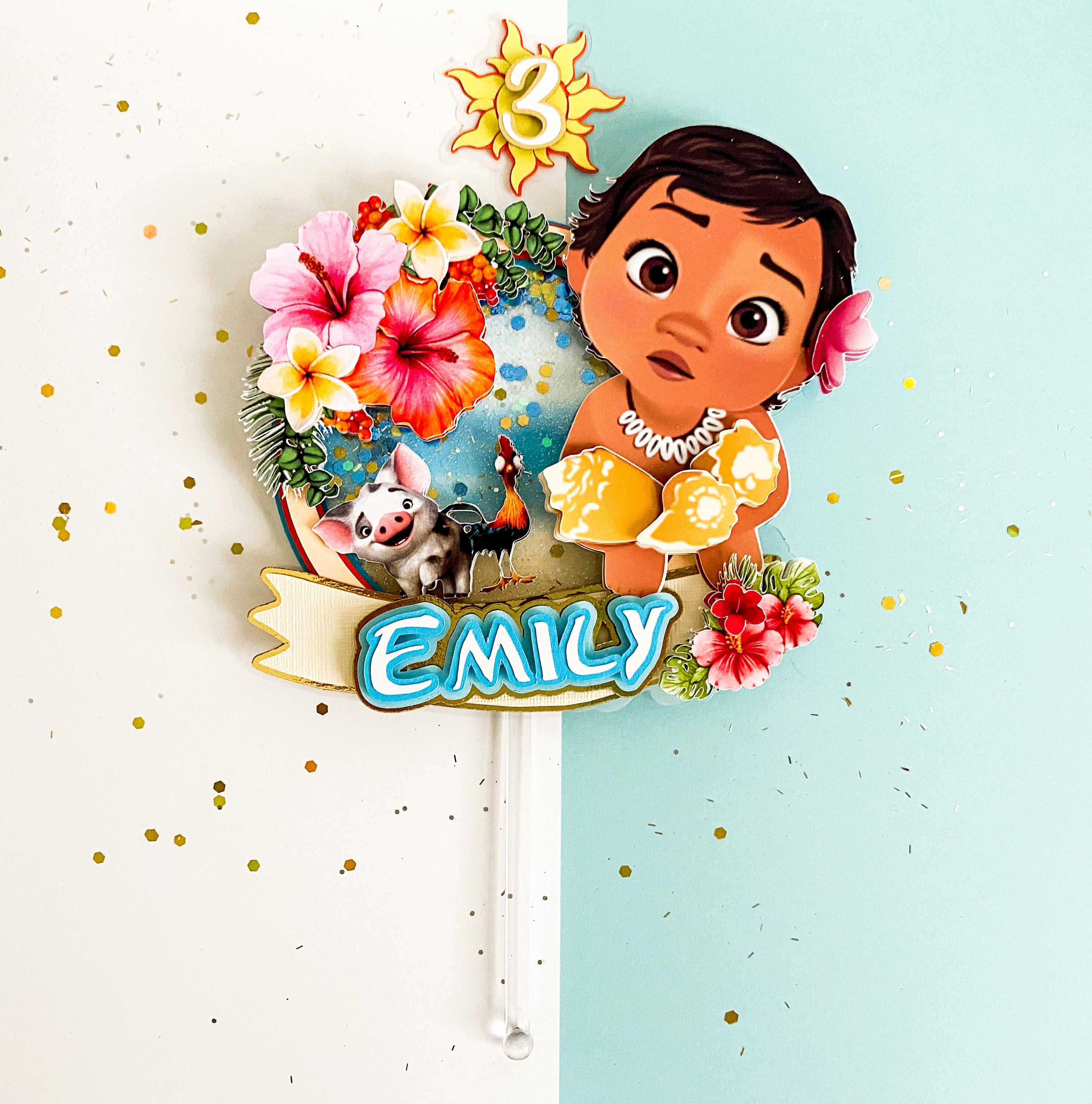 Custom 3D Moana Cake Topper Baby Moana Party Moana Birthday - Etsy UK