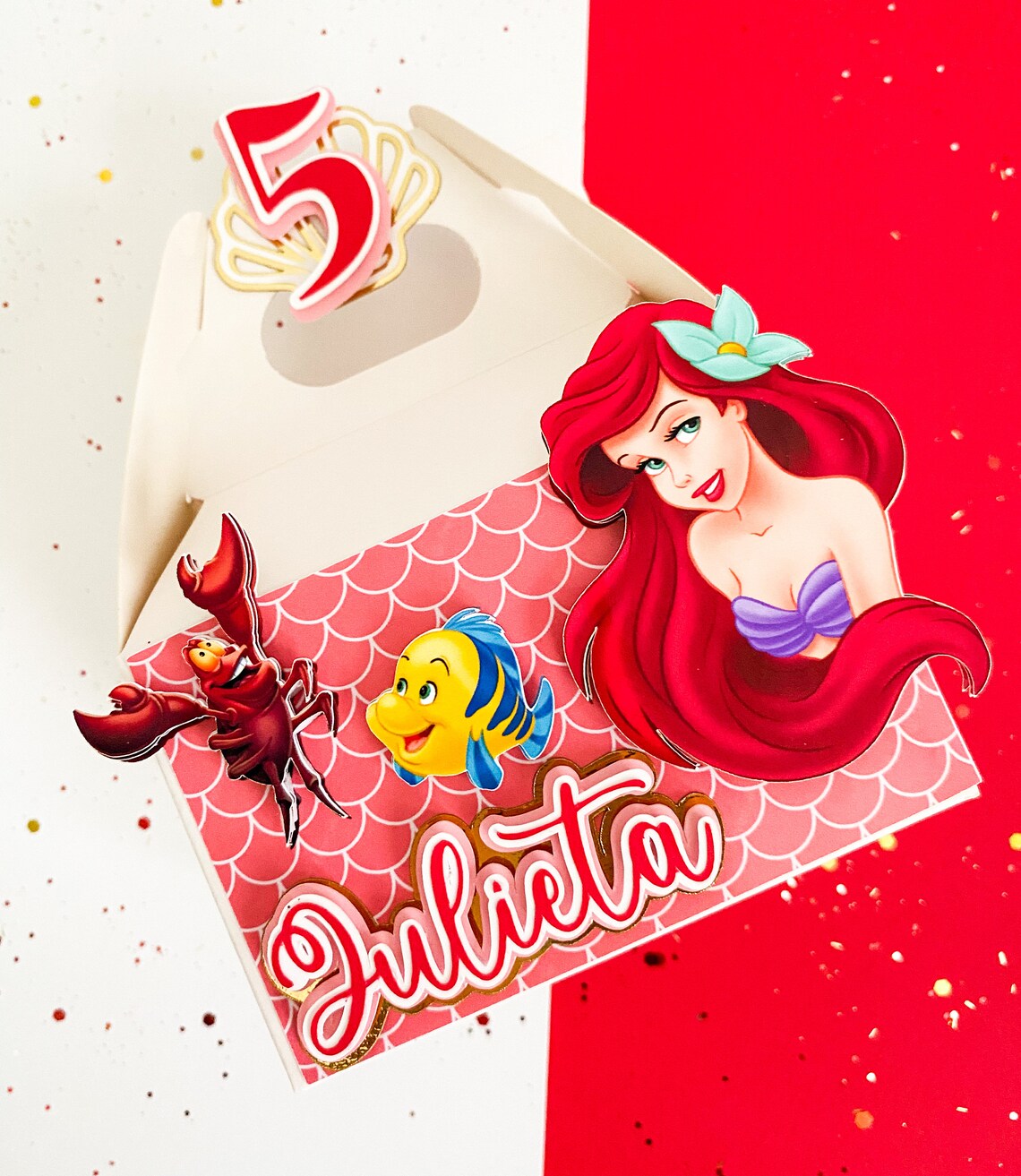 Custom Set of 3D the Little Mermaid Favor Box the Little - Etsy