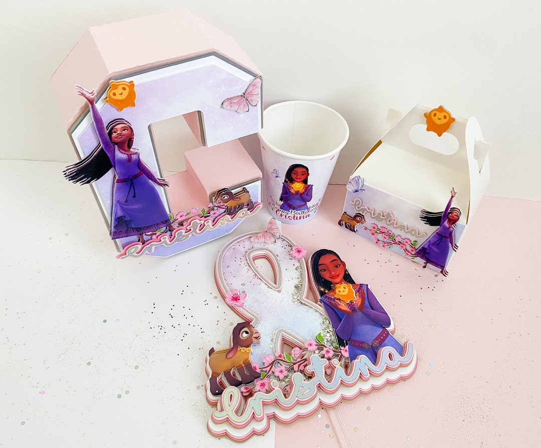 Custom Wish asha Birthday Party Set: Cake Topper, 3D Letter or Number ...