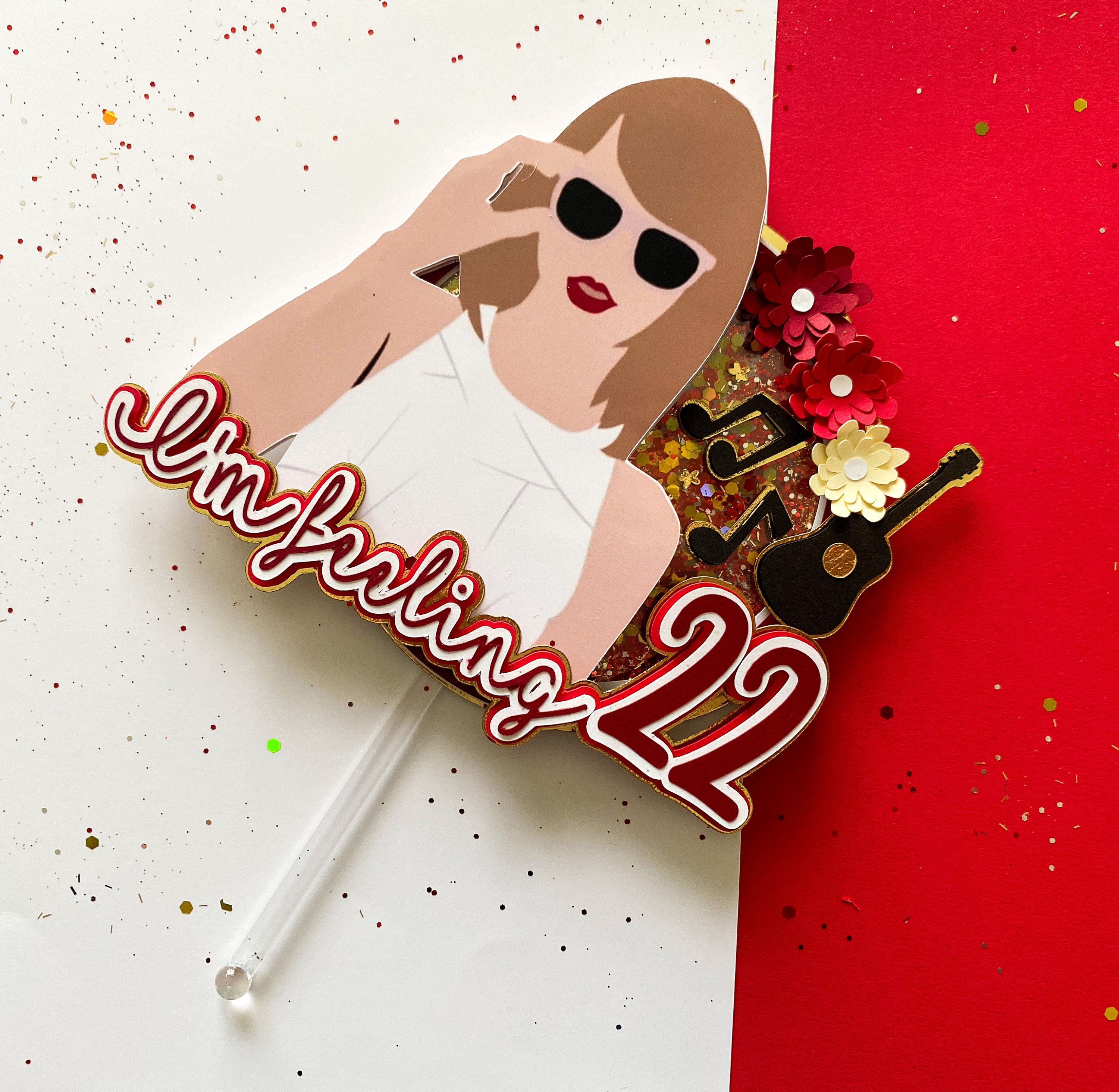3D Feeling 22 Cake Topper Birthday Party Taylor Swift Party - Etsy