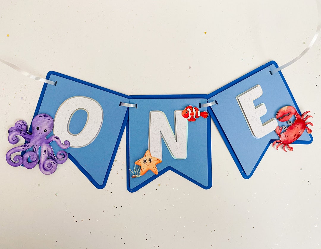 Custom Banner Under the Sea Banner, Ocean Animals Birthday Party Banner ...