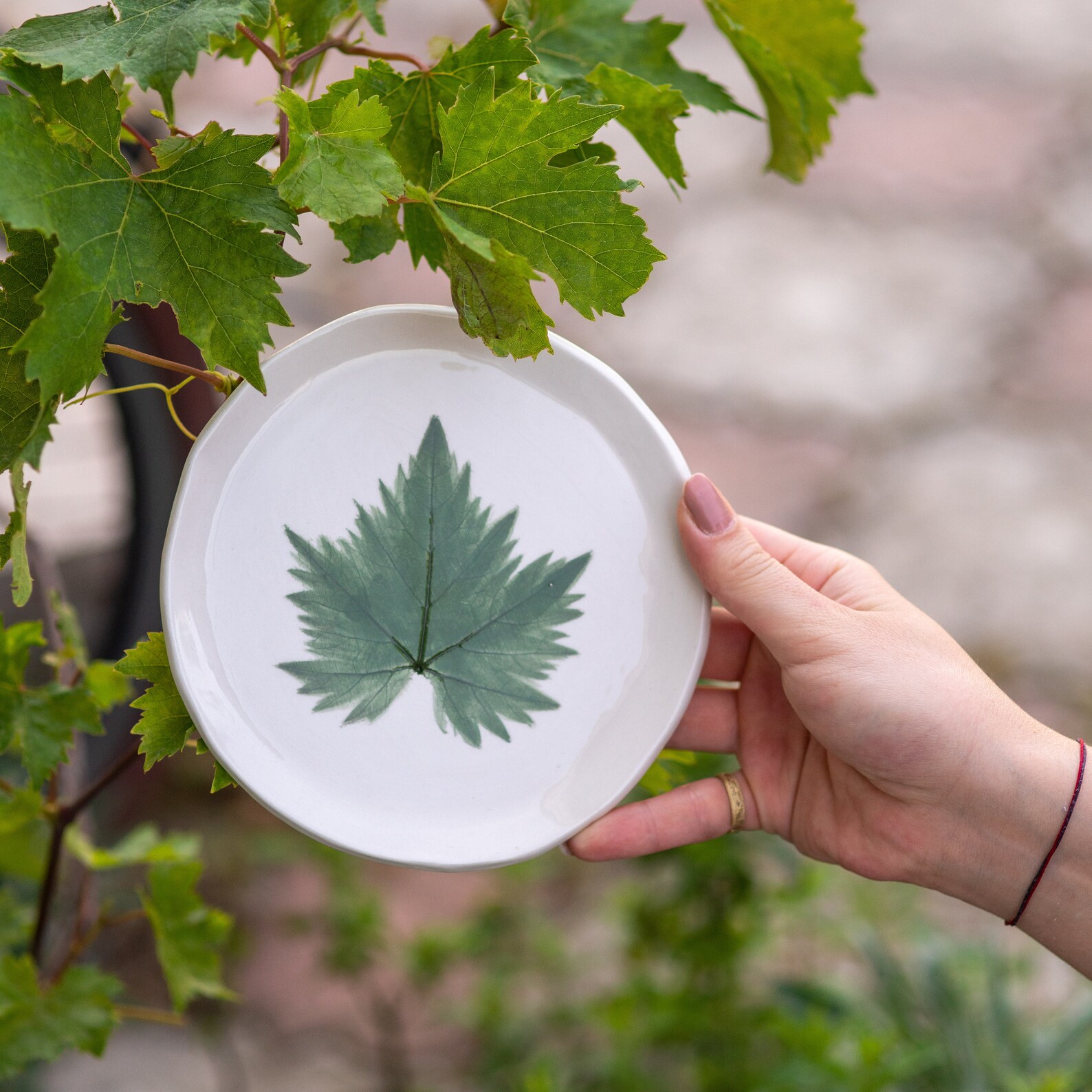 Leaves Plates, Handmade Dinnerware, Nature Theme Decorative Dishes ...