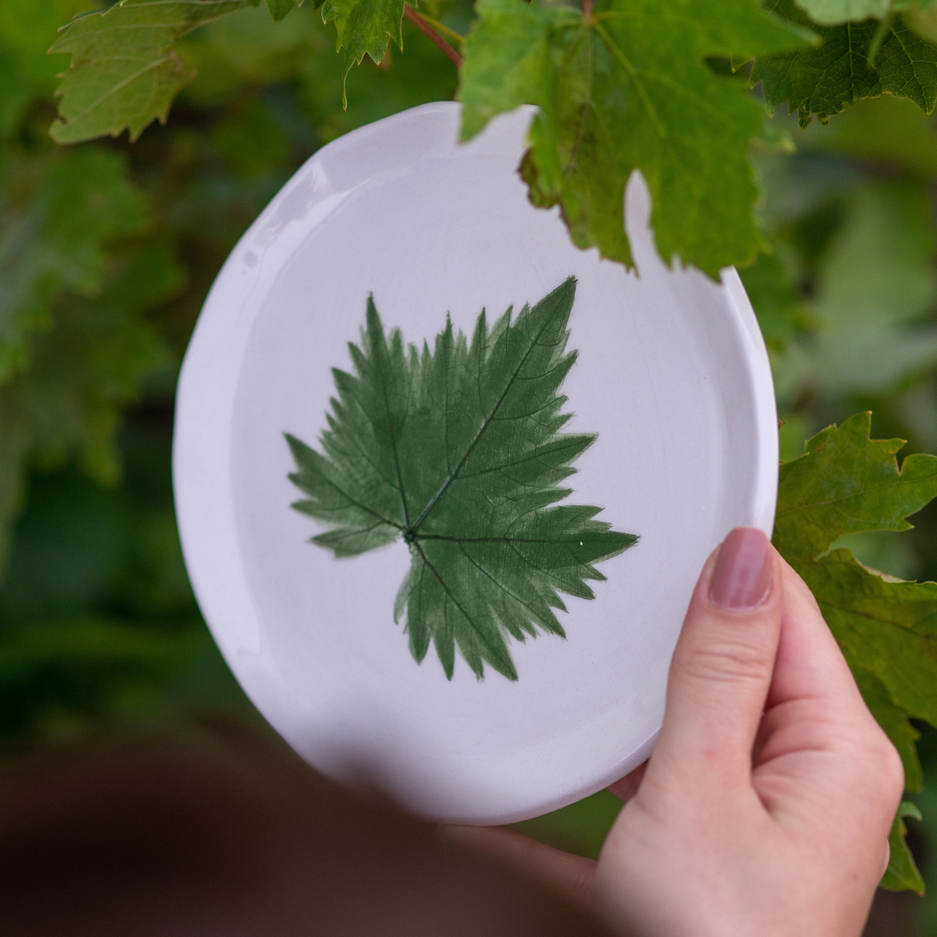 Leaves Plates, Handmade Dinnerware, Nature Theme Decorative Dishes ...