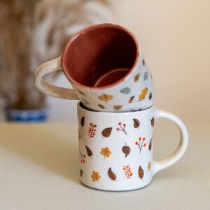 Fall Mug Set, Pumpkin Spice Mug, Handmade Ceramic Mug Set | Set of 2 - Etsy