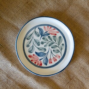 Floral Pattern Pottery Dinnerware, Ceramic Plates Flower Decoration - Etsy