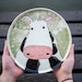 Handmade Ceramic Cow Plate: Vivid Colors, Children's Meal Plate (25 CM ...