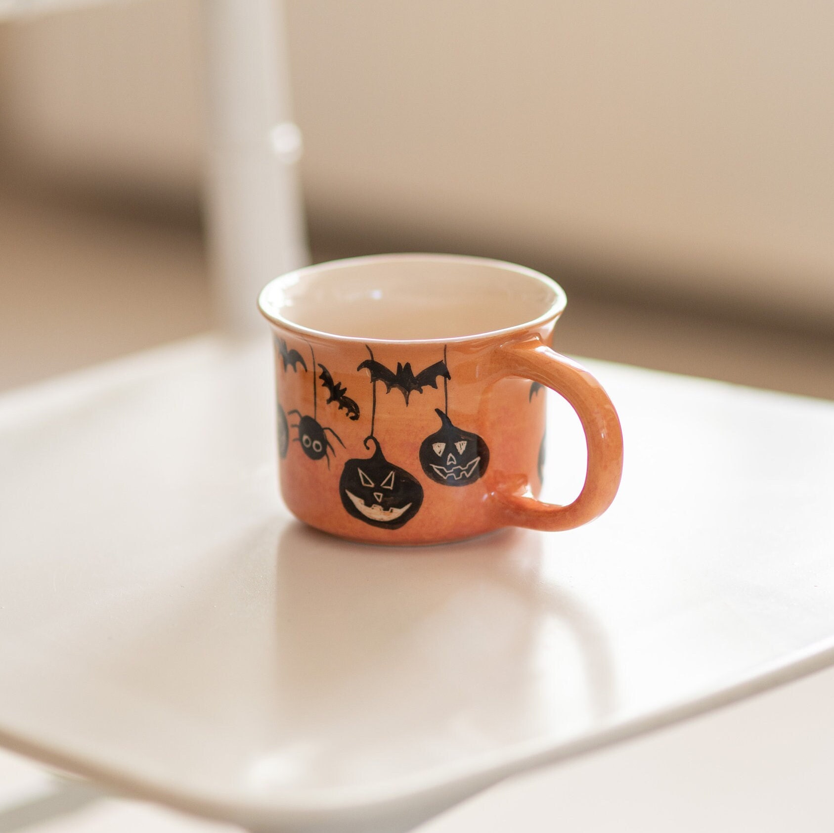Halloween Mug, Handmade Halloween Gift, Pumpkin Mug - Etsy