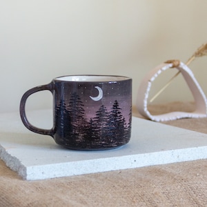Red Sky at Night Shepherd's Delight - Forest Mug, Handmade Ceramic ...