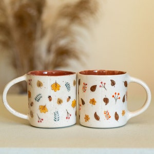 Fall Mug Set, Pumpkin Spice Mug, Handmade Ceramic Mug Set | Set of 2 - Etsy