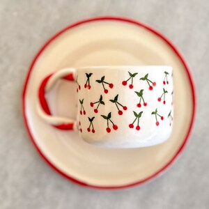 Cherry Mug, Espresso Cup, Handmade Coffee Cup, Turkish Coffee Cup - Etsy